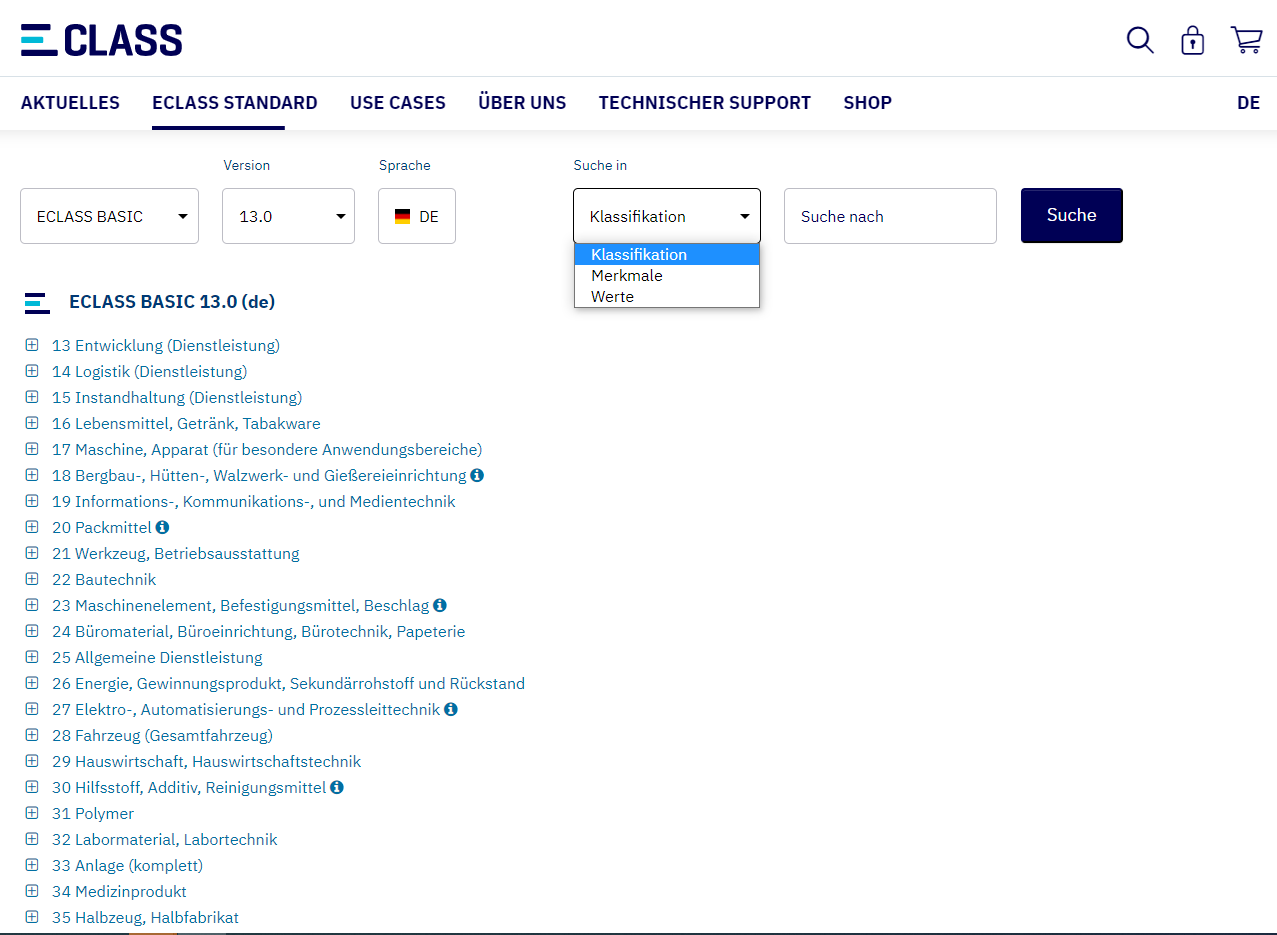 ECLASS Basic & Advanced Content Search - ECLASS
