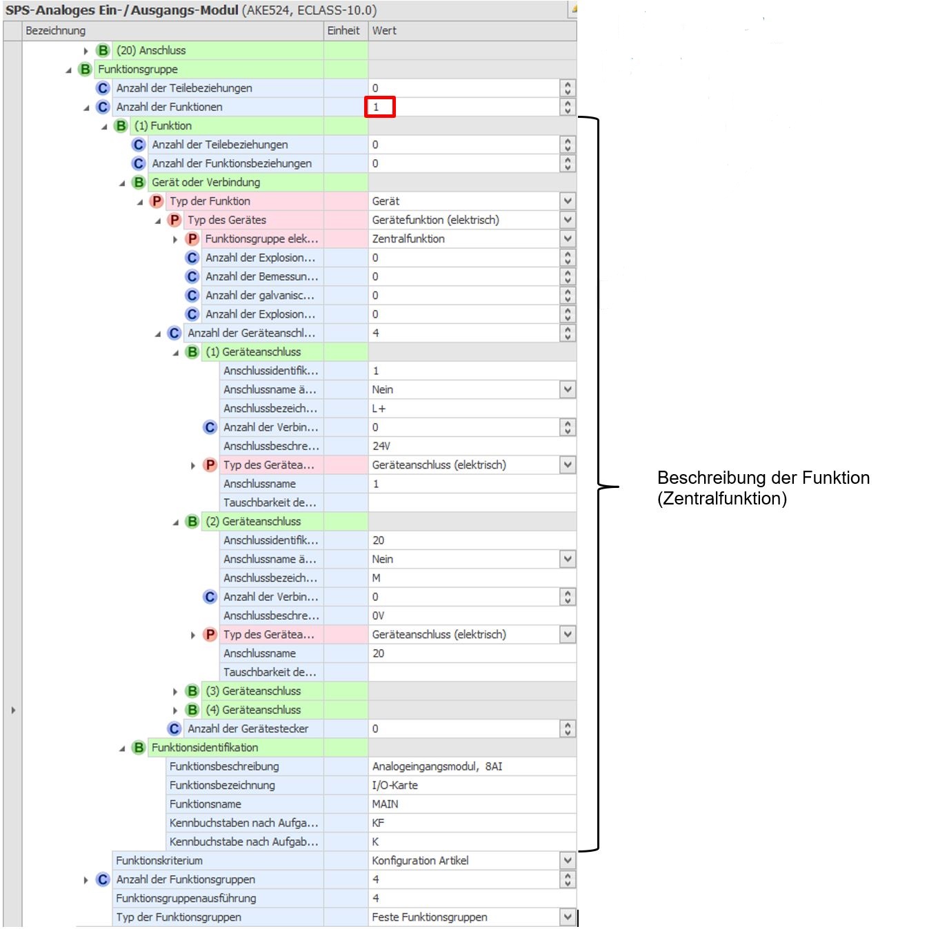 7.2 Funktion - ECLASS Technischer Support