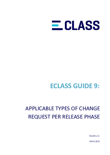 Technical specification - ECLASS Technischer Support